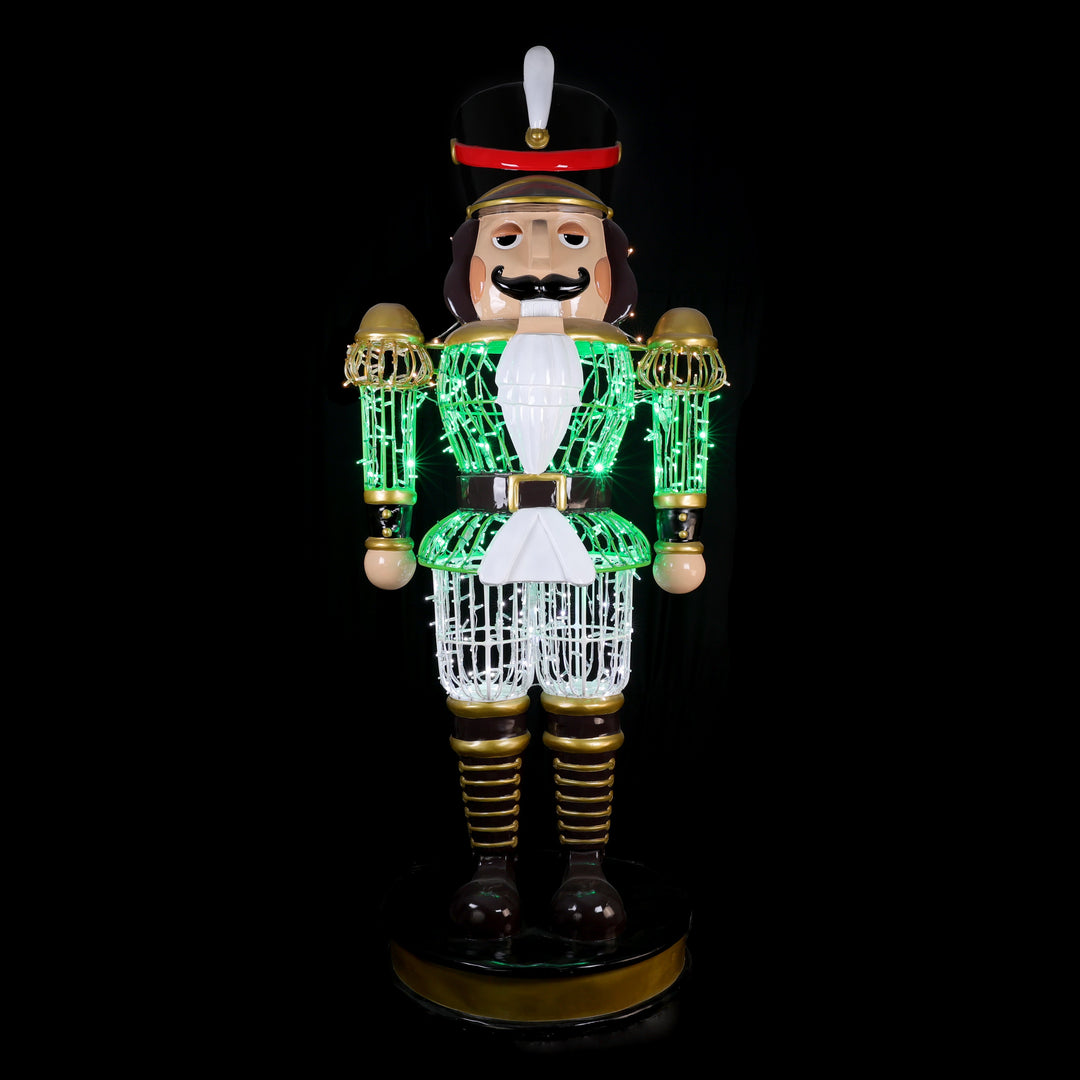 Large Fiberglass Traditional Nutcracker Figure, LED Lit – Christmas In ...