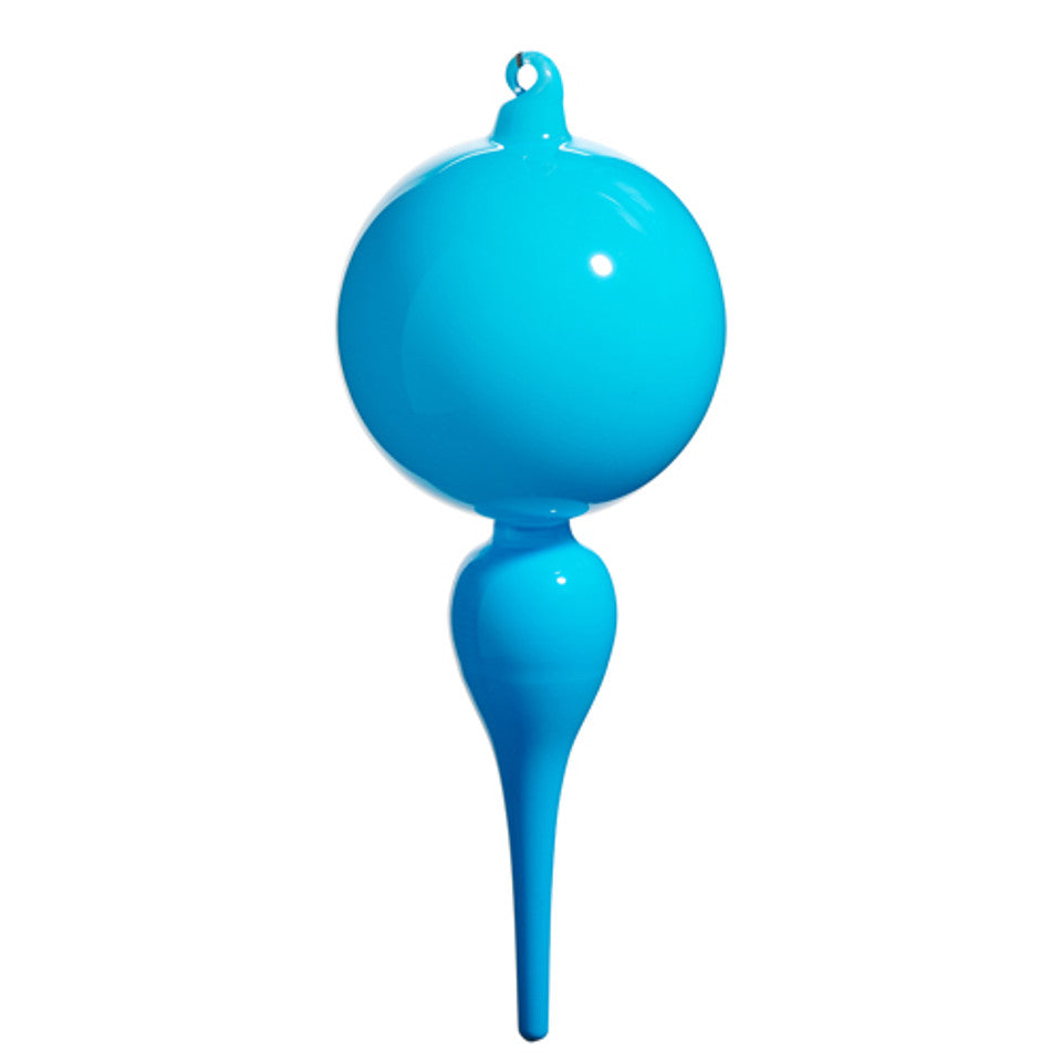 Bright Blue Finial Ornament, 8" – Christmas In America
