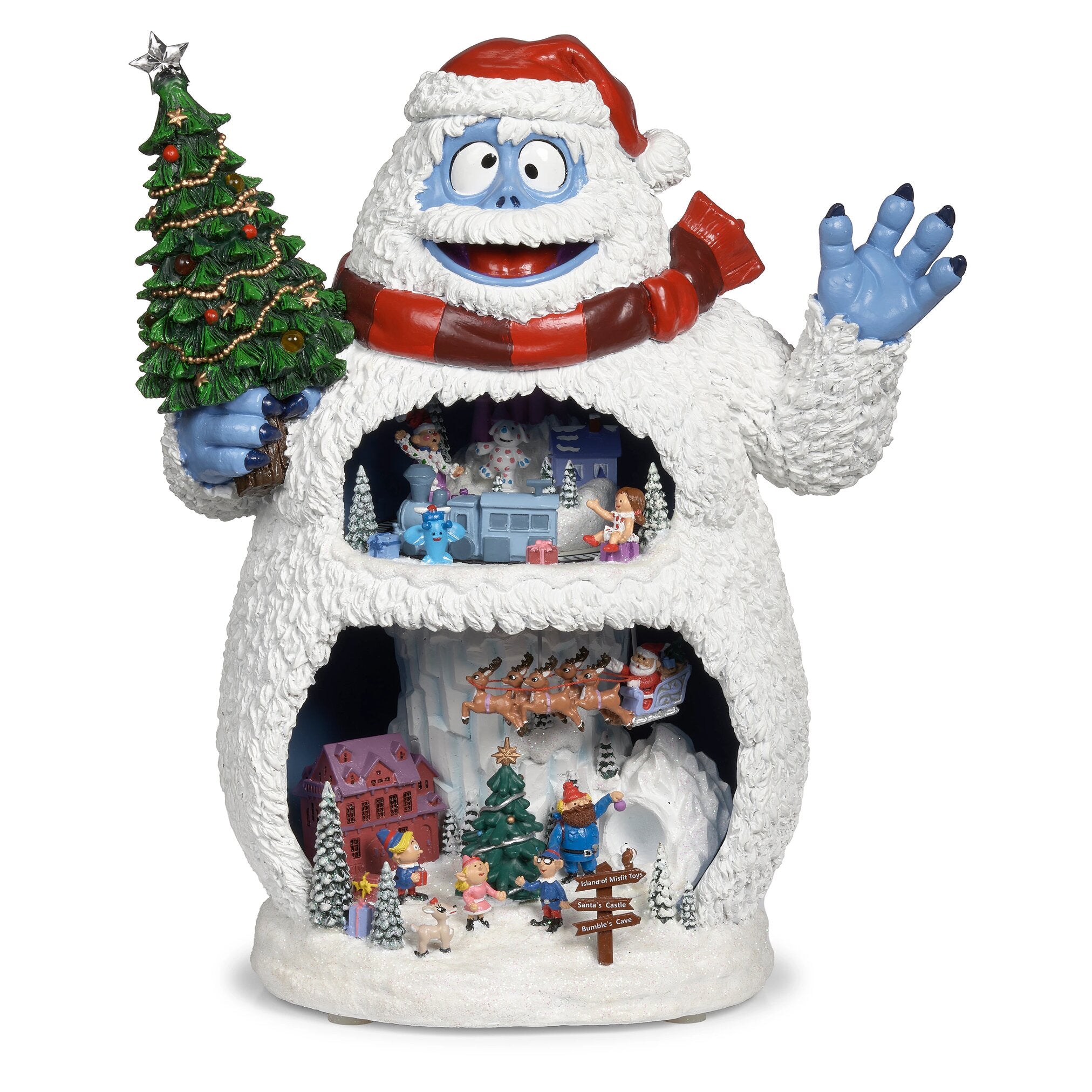 Lighted Musical 2-Tier Bumble the Abominable Snow Monster Figurine, 12 ...