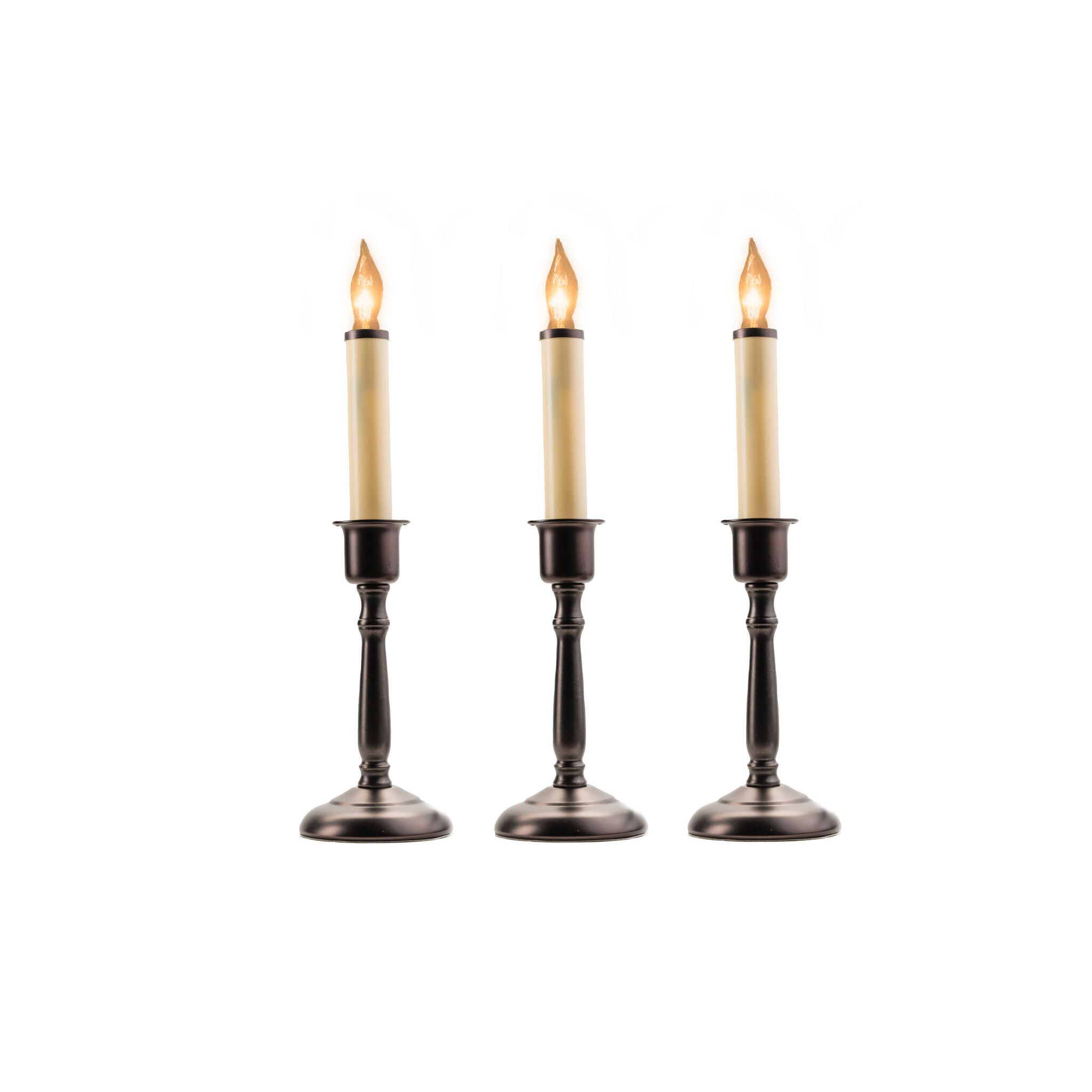 Bayside Antique Bronze Cool Burn Bulb Candle, Steady Burning, 12" (Set ...