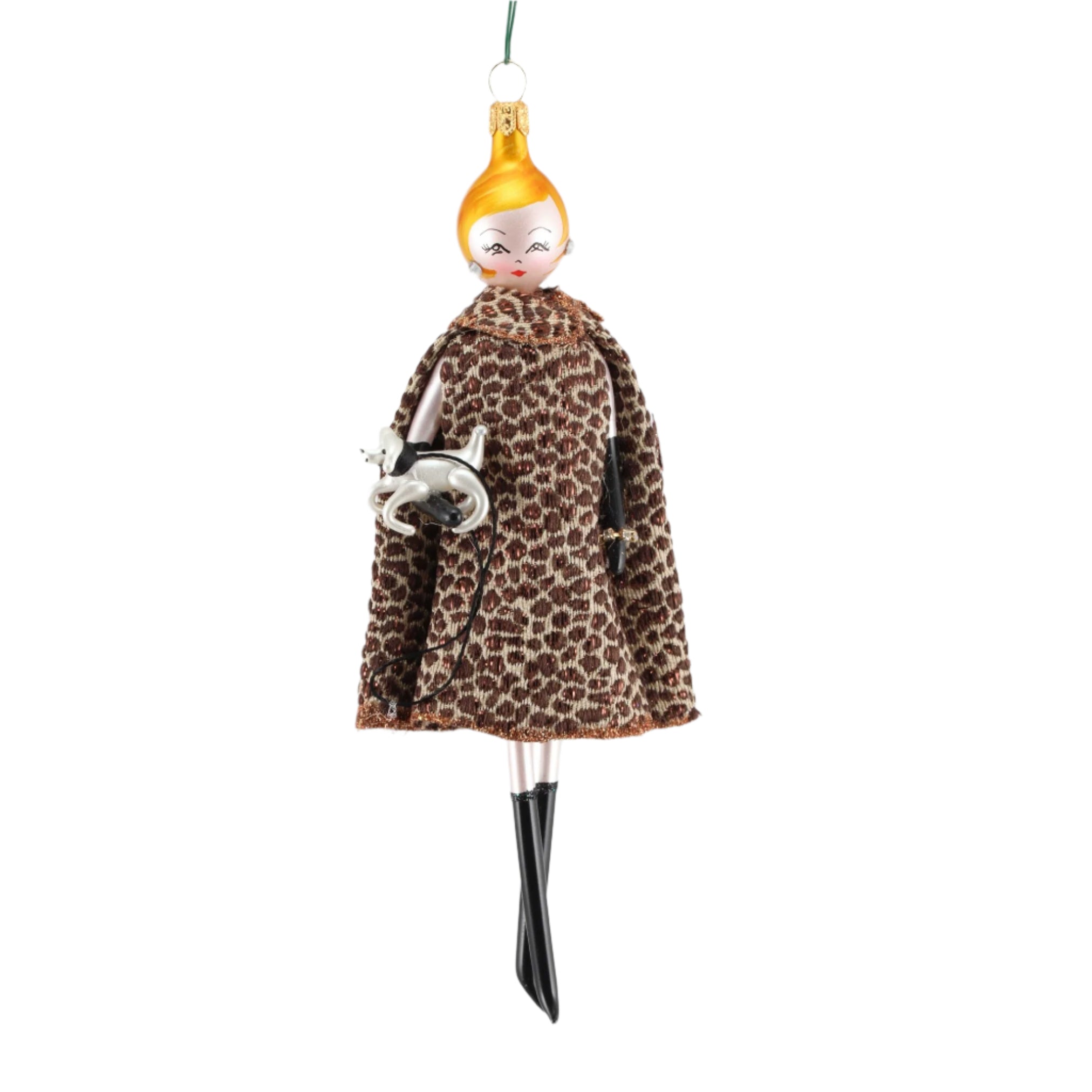 Shopper Lady W/ Dog Ornament - Soffieria de Carlini – Christmas In America