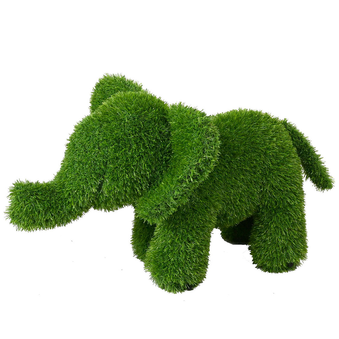 Standing Elephant Outdoor Garden Artificial Turf Topiary – Christmas In ...