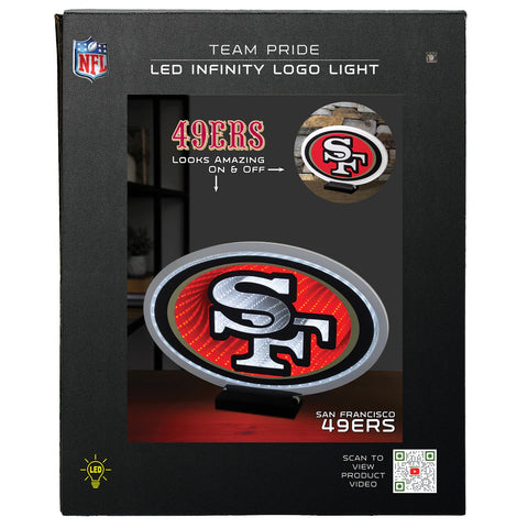 San Francisco 49ers LED Infinity Logo Light, Acrylic, w/UL Plug, 10 ...