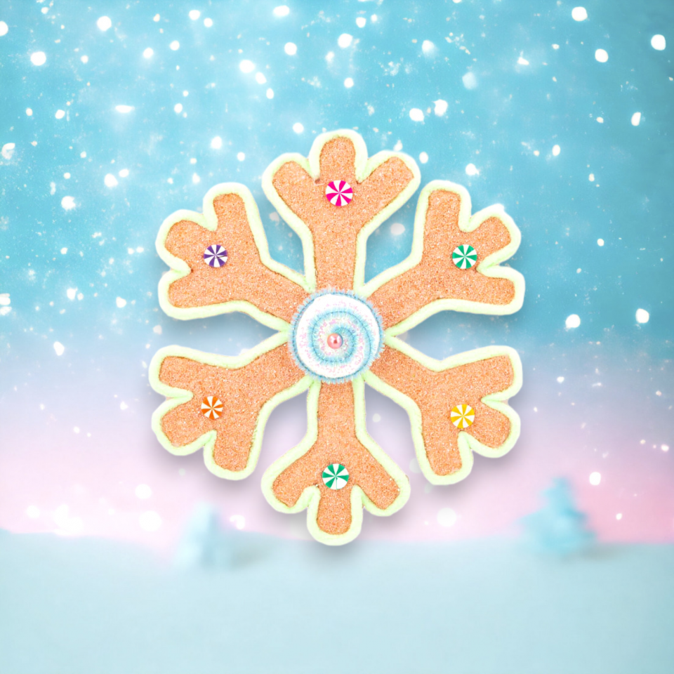 10in Small Pink Candy Snowflake – Christmas In America