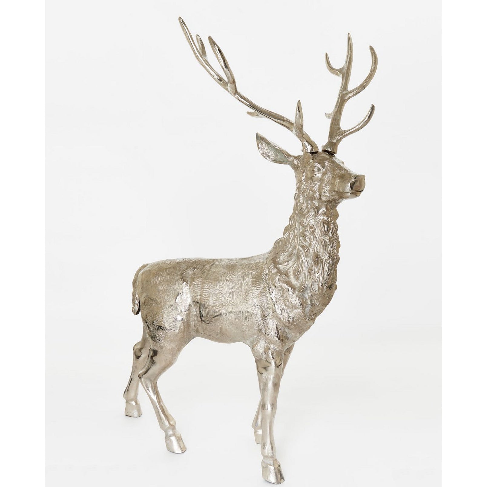 Giant Aluminum Stag w/Kiln-Dried Antlers, 58" – Christmas In America