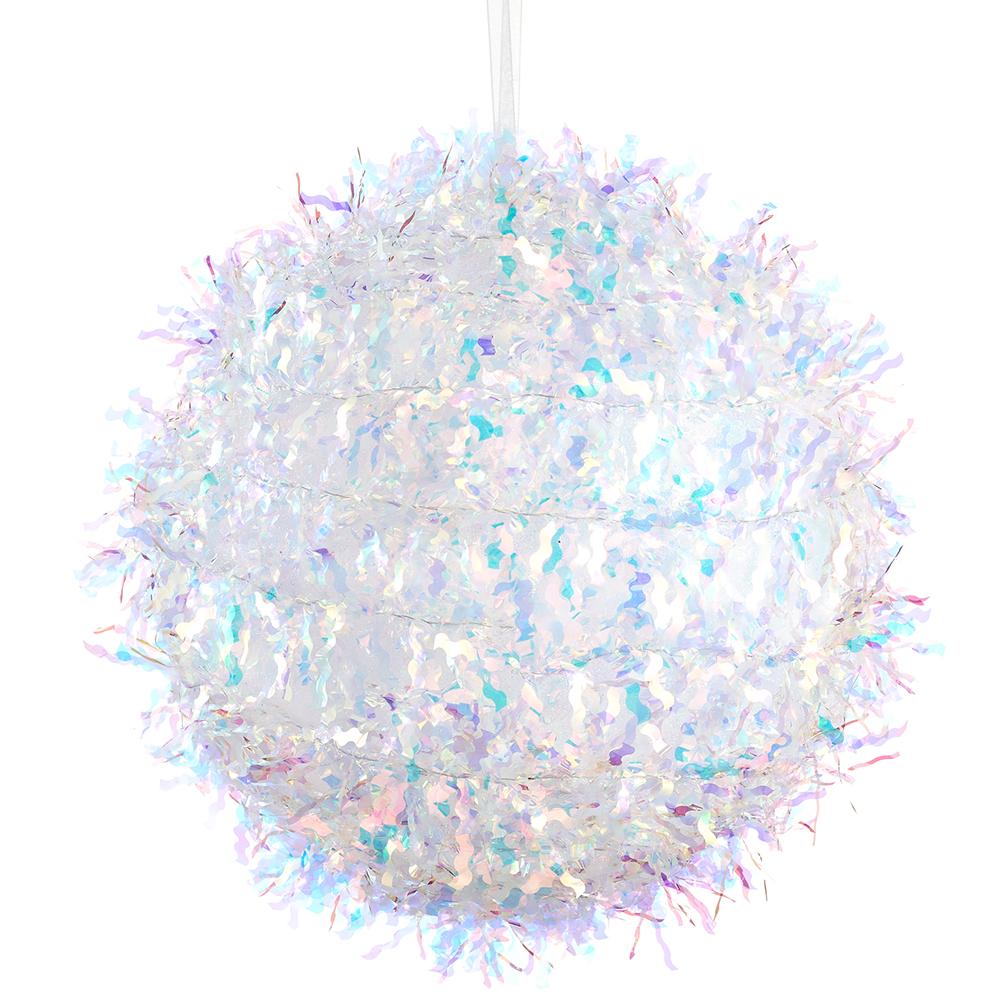 Tinsel Ball Ornament, 8" (Iridescent) – Christmas In America