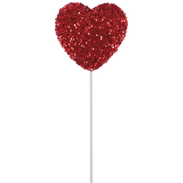 Sequin Heart Pick, 20" (Red) – Christmas In America