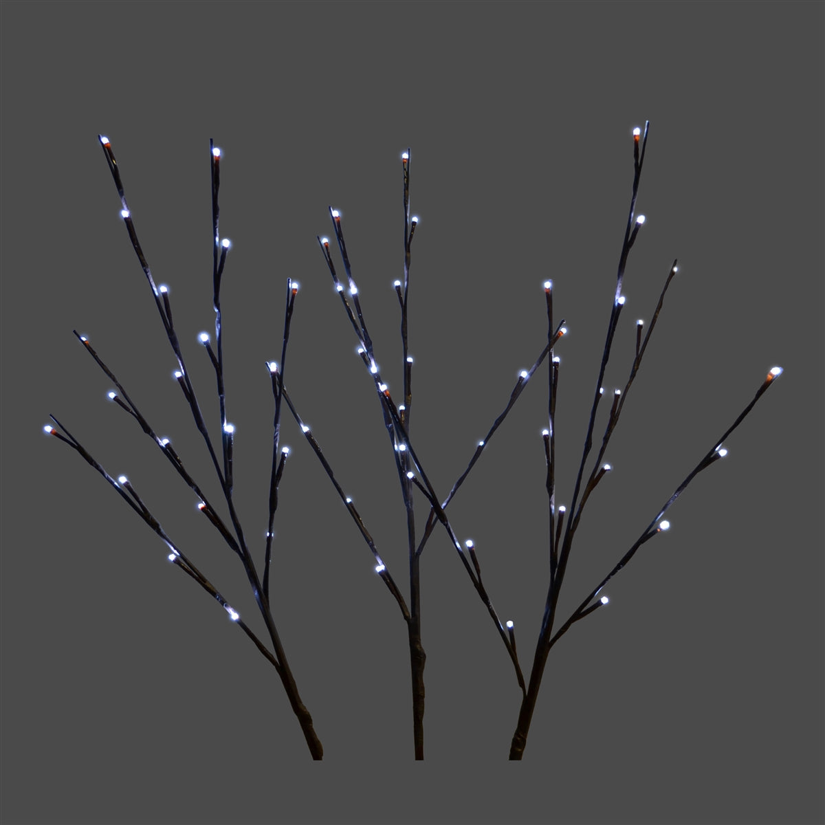 LED Pure White Twig Light Stems, 60 Lights, 32" (Set of 3) – Christmas ...