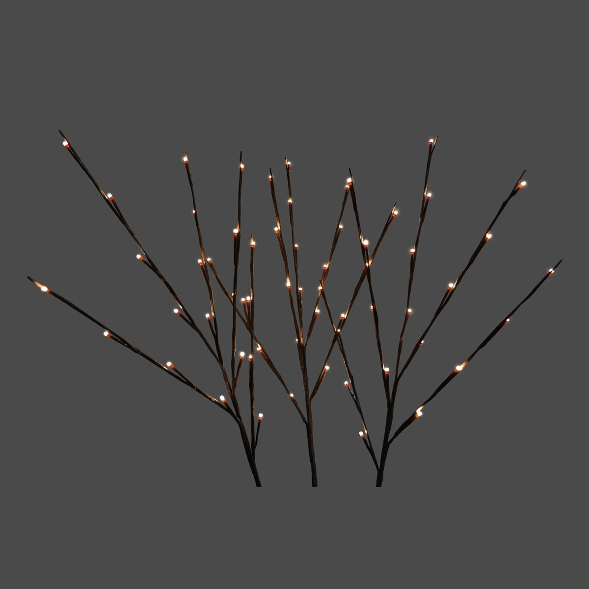 LED Warm White Twig Light Stems, 60 Lights, 32" (Set of 3) – Christmas ...
